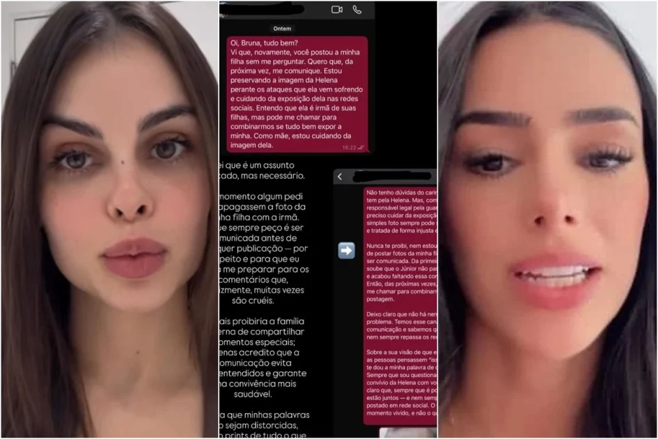 Após foto de Helena ser apagada, Amanda Kimberly manda textão para Bruna Biancardi: 'são cruéis...'