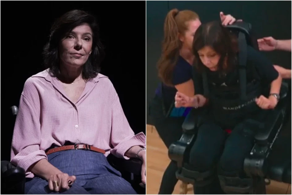 Repórter da Globo fica em pé pela primeira vez 30 anos depois de ficar ...